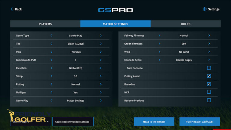 GSPro Driving Ranges and Features Explained